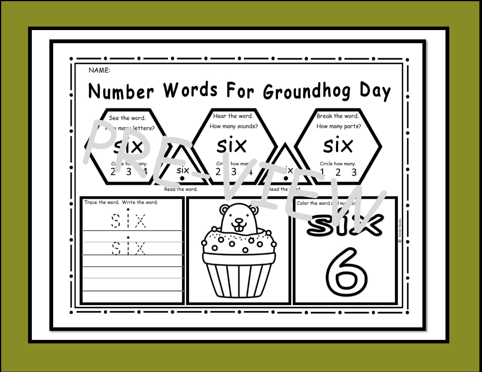 Analyzing My Number Words - Groundhog Day Theme | Made By Teachers
