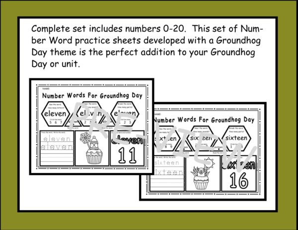 Analyzing My Number Words - Groundhog Day Theme | Made By Teachers