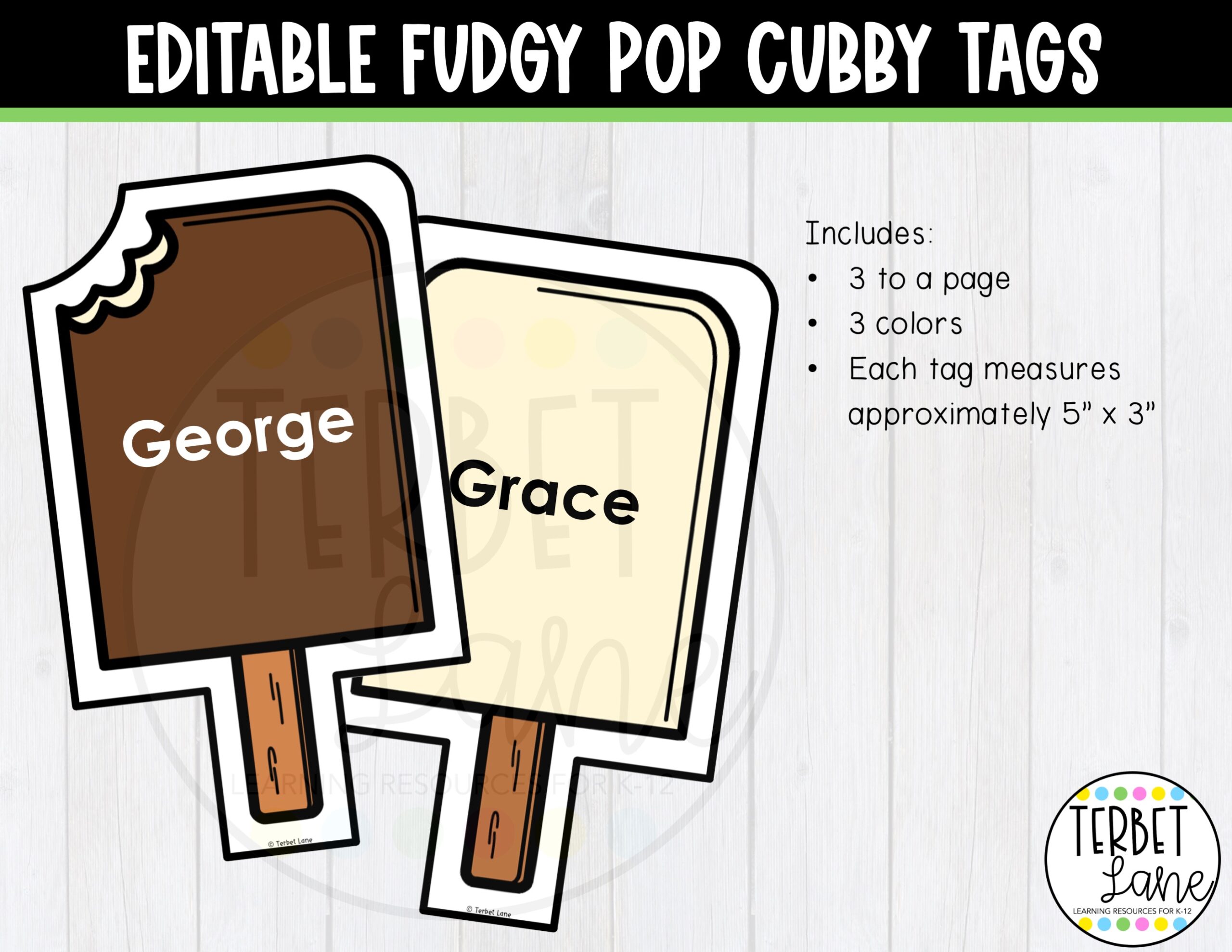 Editable Popsicle Cubby Tags | Made By Teachers