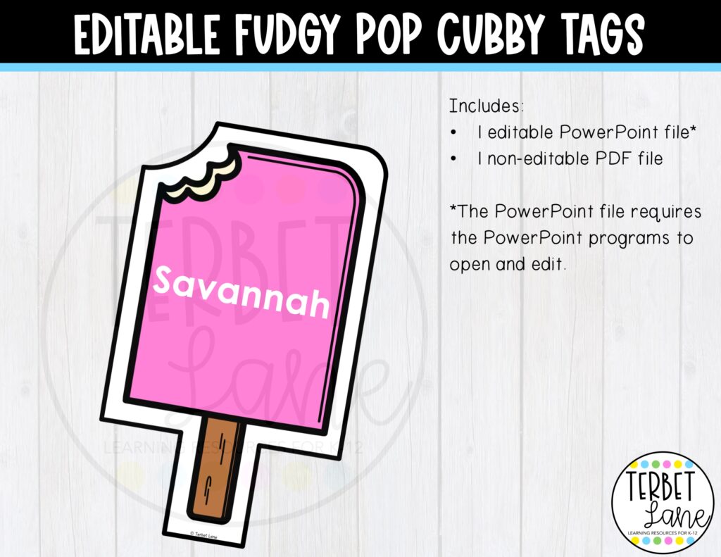 Editable Popsicle Cubby Tags | Made By Teachers