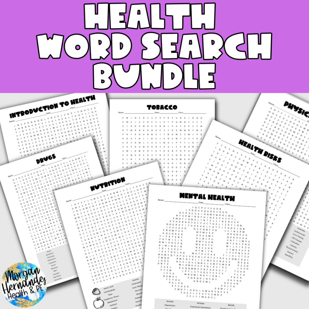 Health Word Search Bundle | Made By Teachers