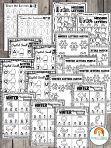 Winter Literacy | Letter Recognition | Alphabet Tracing | Capital ...