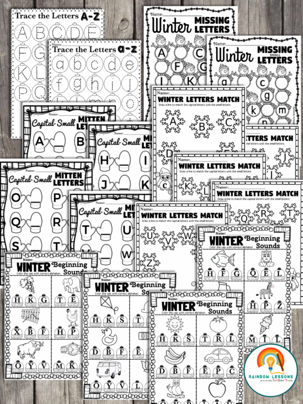 Winter Literacy | Letter Recognition | Alphabet Tracing | Capital ...