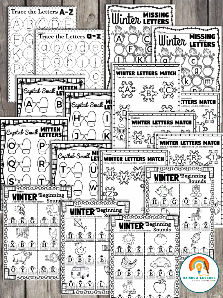 Winter Literacy | Letter Recognition | Alphabet Tracing | Capital ...