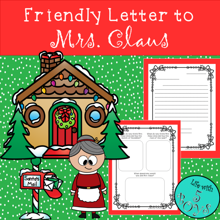 Christmas Writing Friendly Letter to Mrs. Claus | Made By Teachers