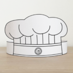 Chef Hat Cook Paper Crown Printable Coloring Craft Activity for kids ...