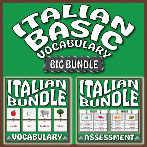 Italian Match & Task Cards - Basic Vocabulary | Made By Teachers