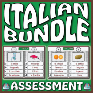 Italian Task Cards - Basic Vocabulary Bundle | Made By Teachers