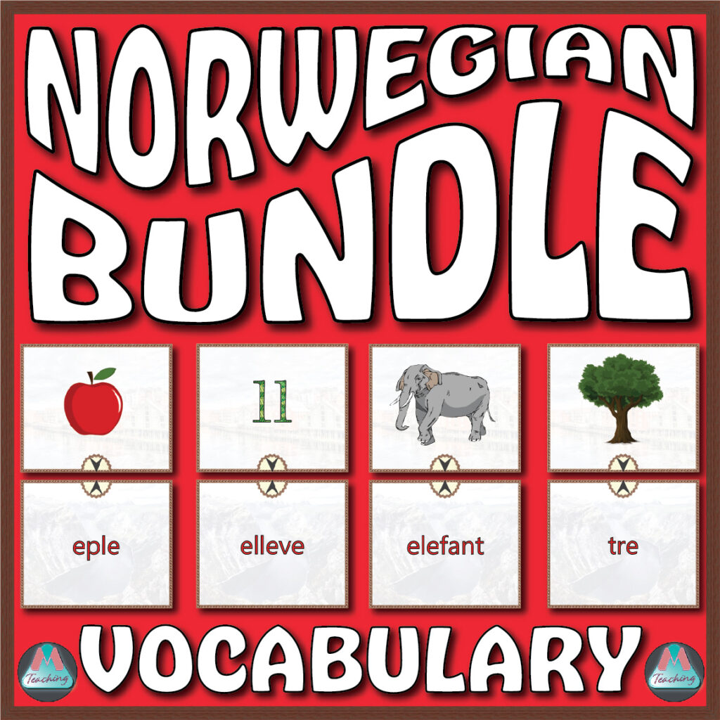Norwegian Vocabulary Match Bundle | Made By Teachers