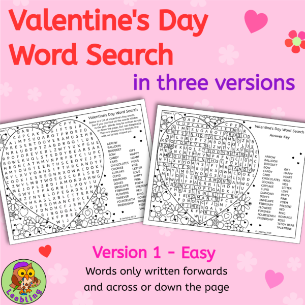 Valentine's Day Puzzle Activities - Crossword, Word Search and More ...