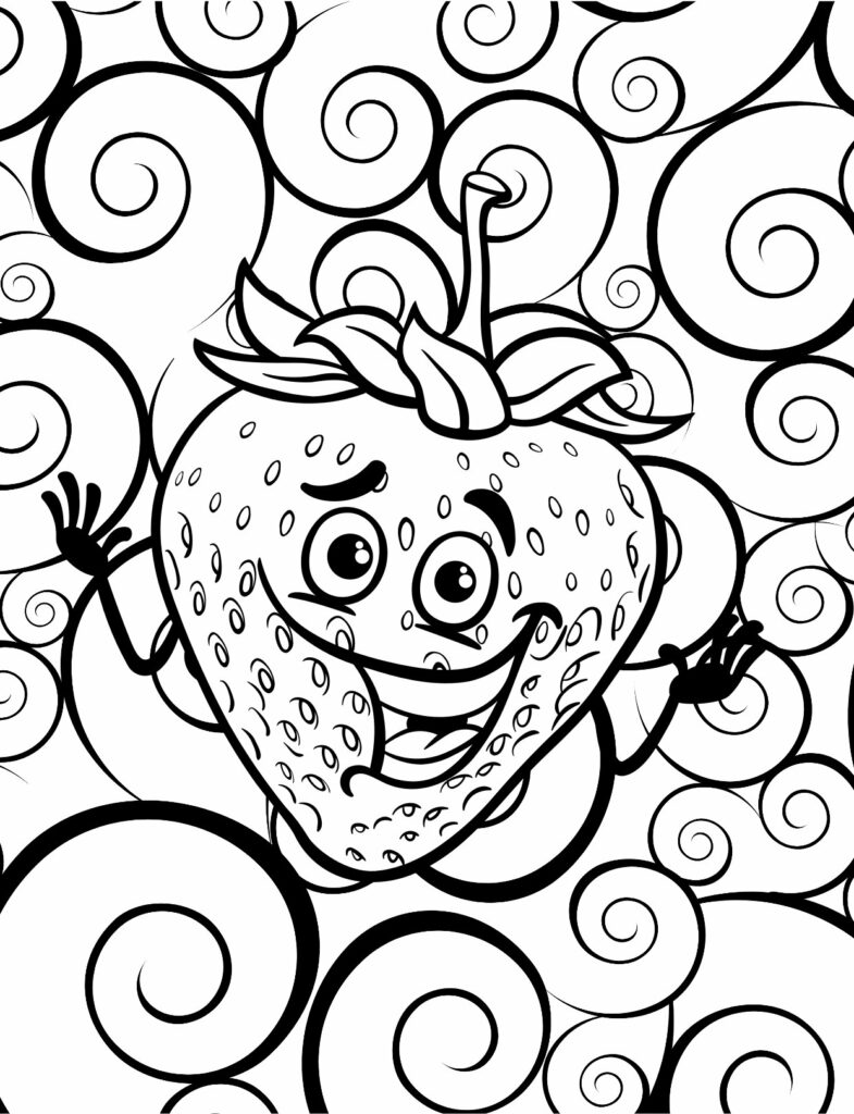Fruits and Vegetables Coloring Book:A Super Cool Collection of Funny ...