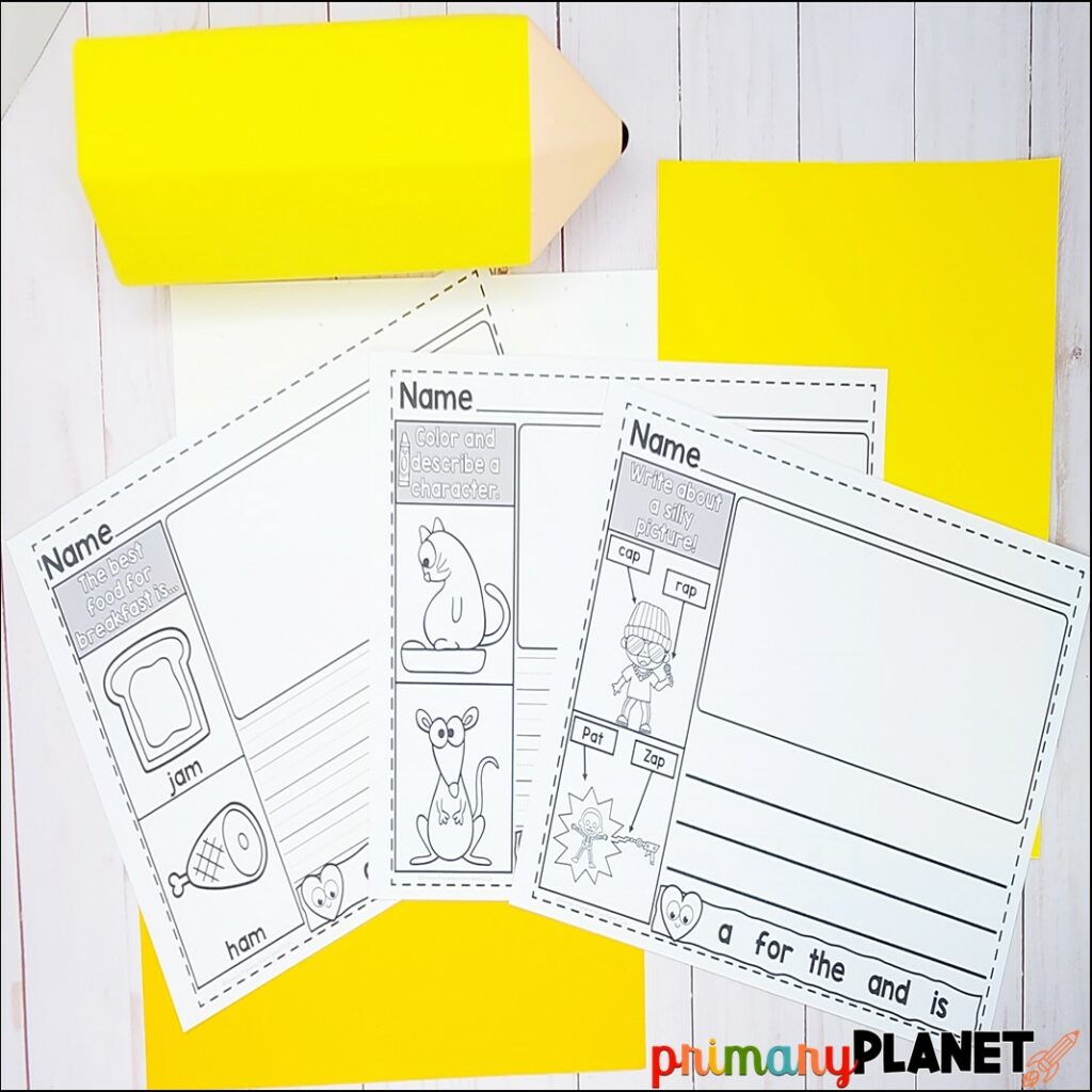 Short A CVC Words Phonics Writing Prompts with Pictures - SOR Aligned ...