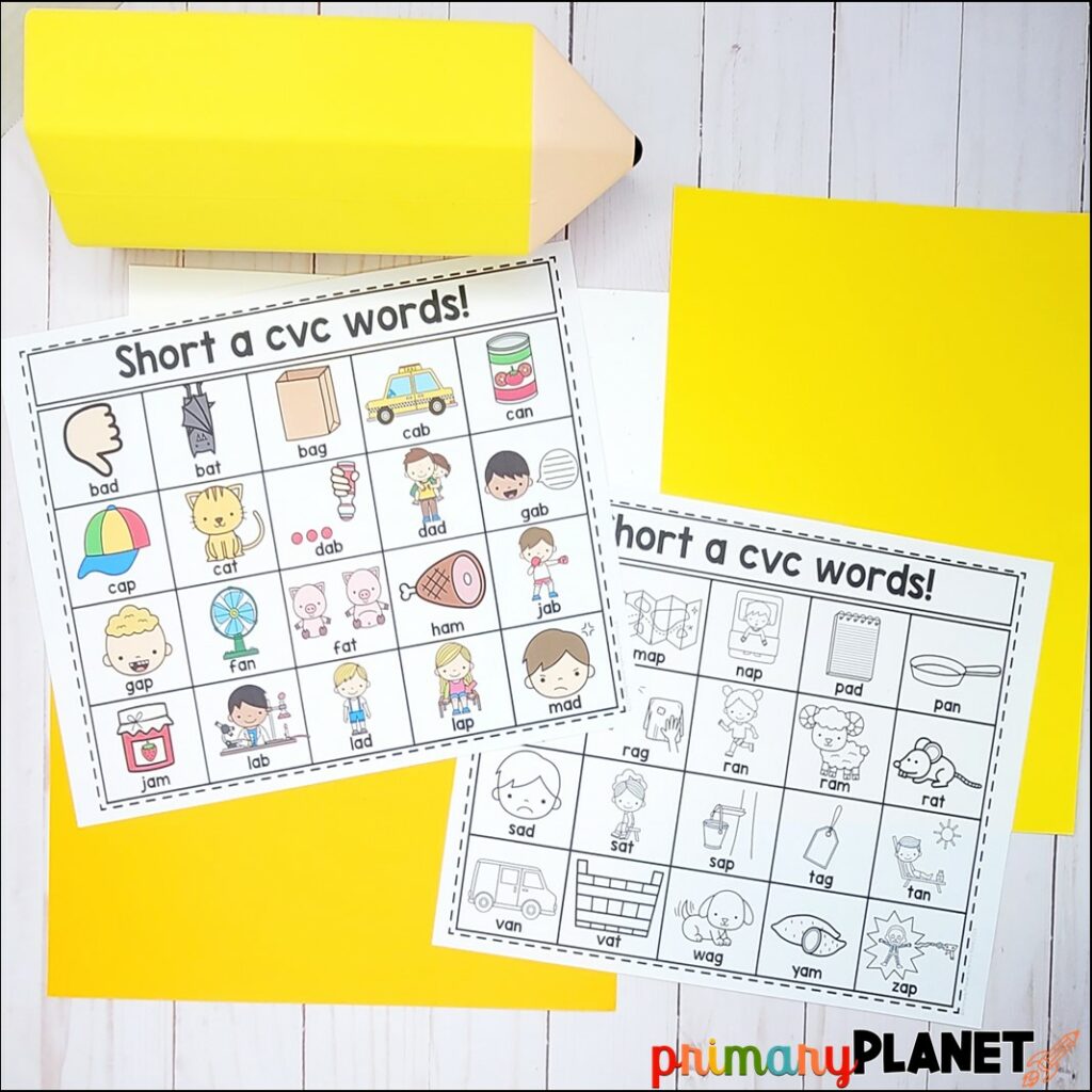 Short A CVC Words Phonics Writing Prompts with Pictures - SOR Aligned ...