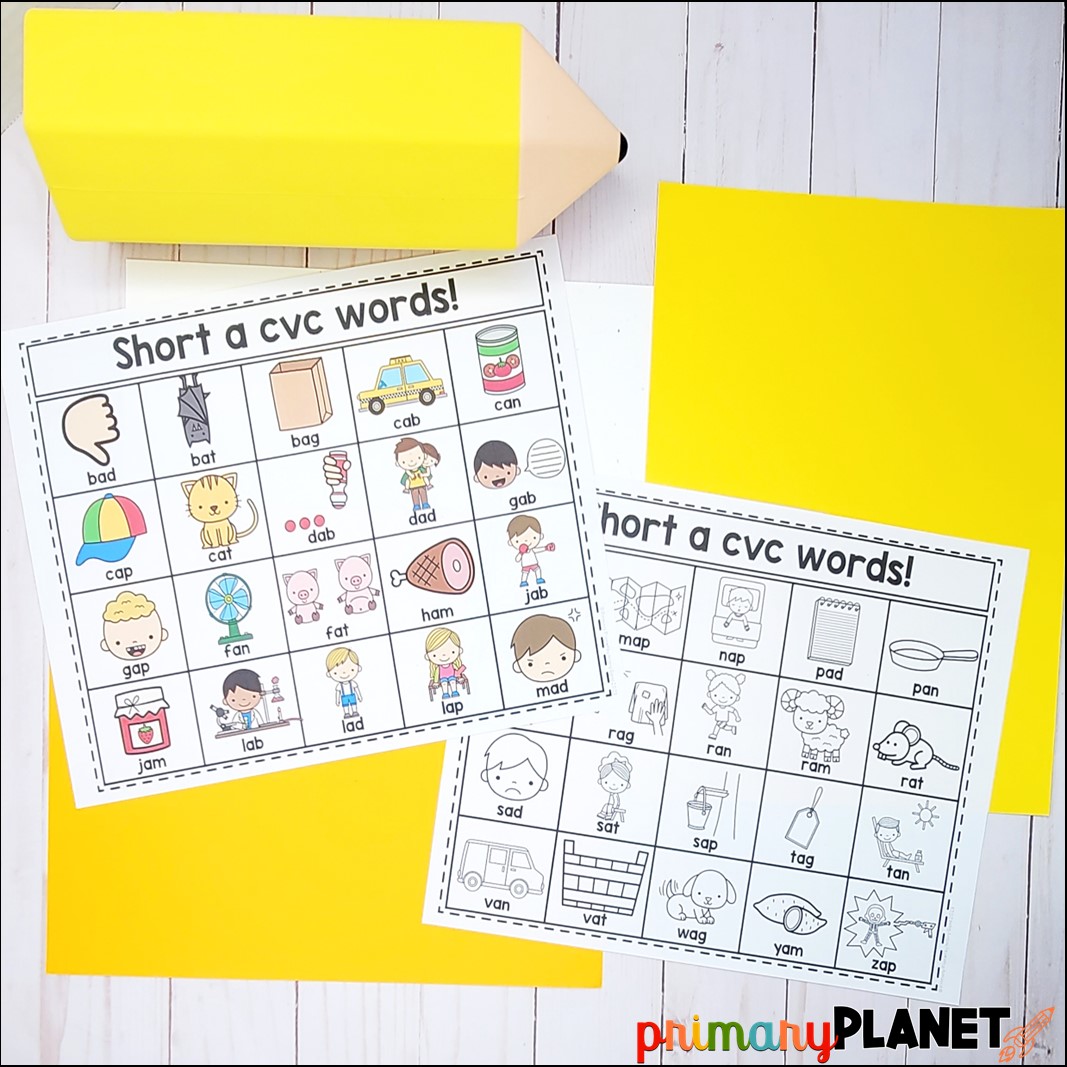 Short A CVC Words Phonics Writing Prompts with Pictures - SOR Aligned ...