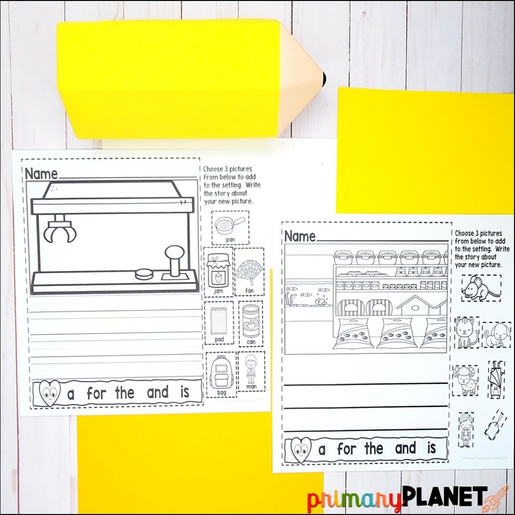 Short A CVC Words Phonics Writing Prompts with Pictures - SOR Aligned ...