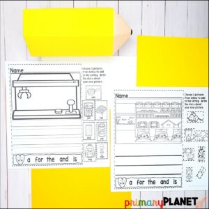 Short A CVC Words Phonics Writing Prompts with Pictures - SOR Aligned ...