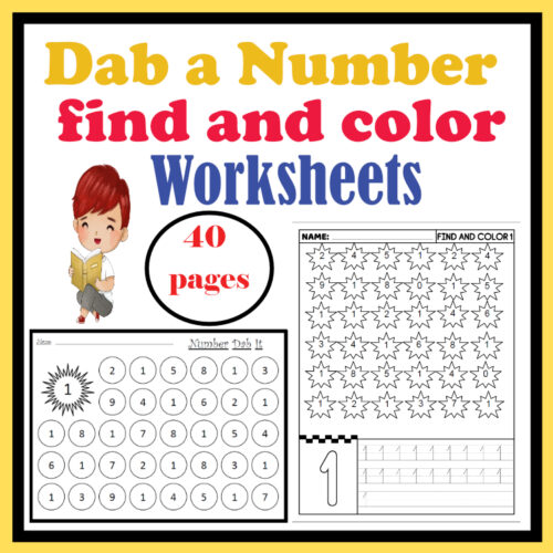 Dab a Number , find and color Kindergarten Worksheet | Made By Teachers