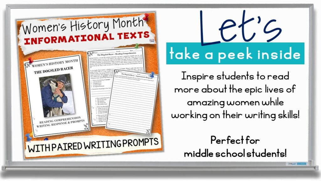 Women's History Month Informational Reading Passages with Writing ...