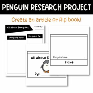 Penguin Research and Writing Craft: Arctic and Polar Animals, Have Can ...
