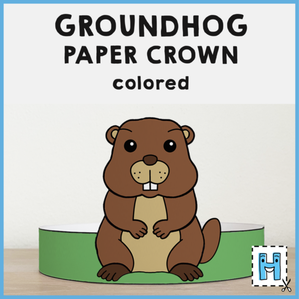 Groundhog Day Paper Crown Headband Printable Craft Activity for kids ...