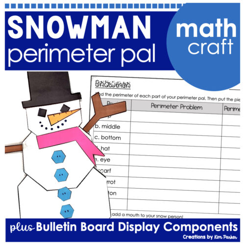 Snowman Winter Math Craft Perimeter Activity | Made By Teachers