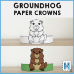Groundhog Day Paper Crown Headband Printable Coloring Craft Activity ...