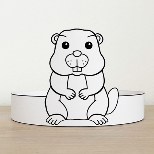 Groundhog Day Paper Crown Headband Printable Coloring Craft Activity ...