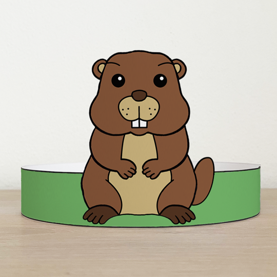 Groundhog Day Paper Crown Headband Printable Coloring Craft Activity ...