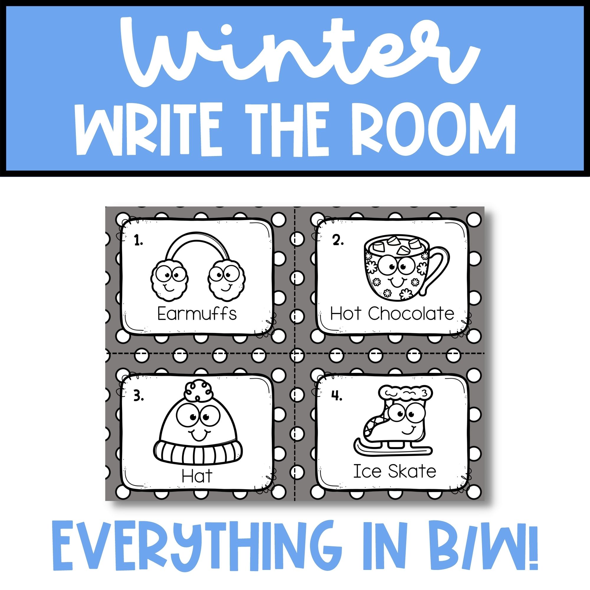 Winter Write the Room Activity: Winter Vocabulary Cards | Made By Teachers