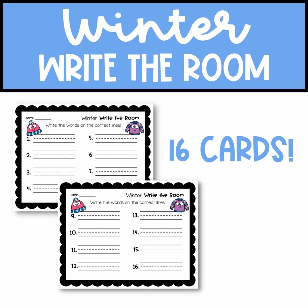 Winter Write the Room Activity: Winter Vocabulary Cards | Made By Teachers