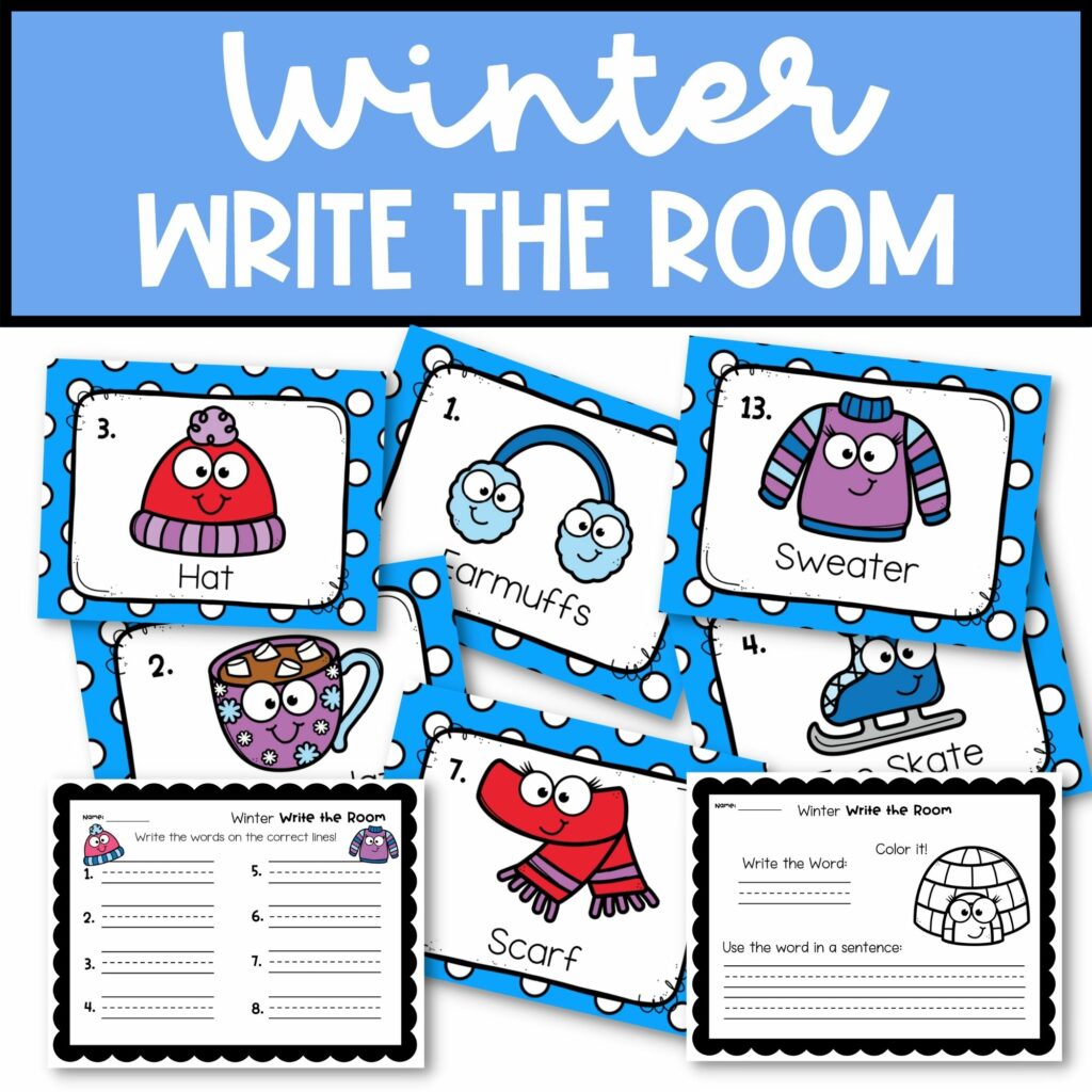 Winter Write the Room Activity: Winter Vocabulary Cards | Made By Teachers