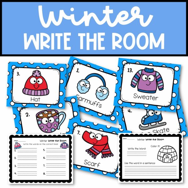 Winter Write the Room Activity: Winter Vocabulary Cards | Made By Teachers