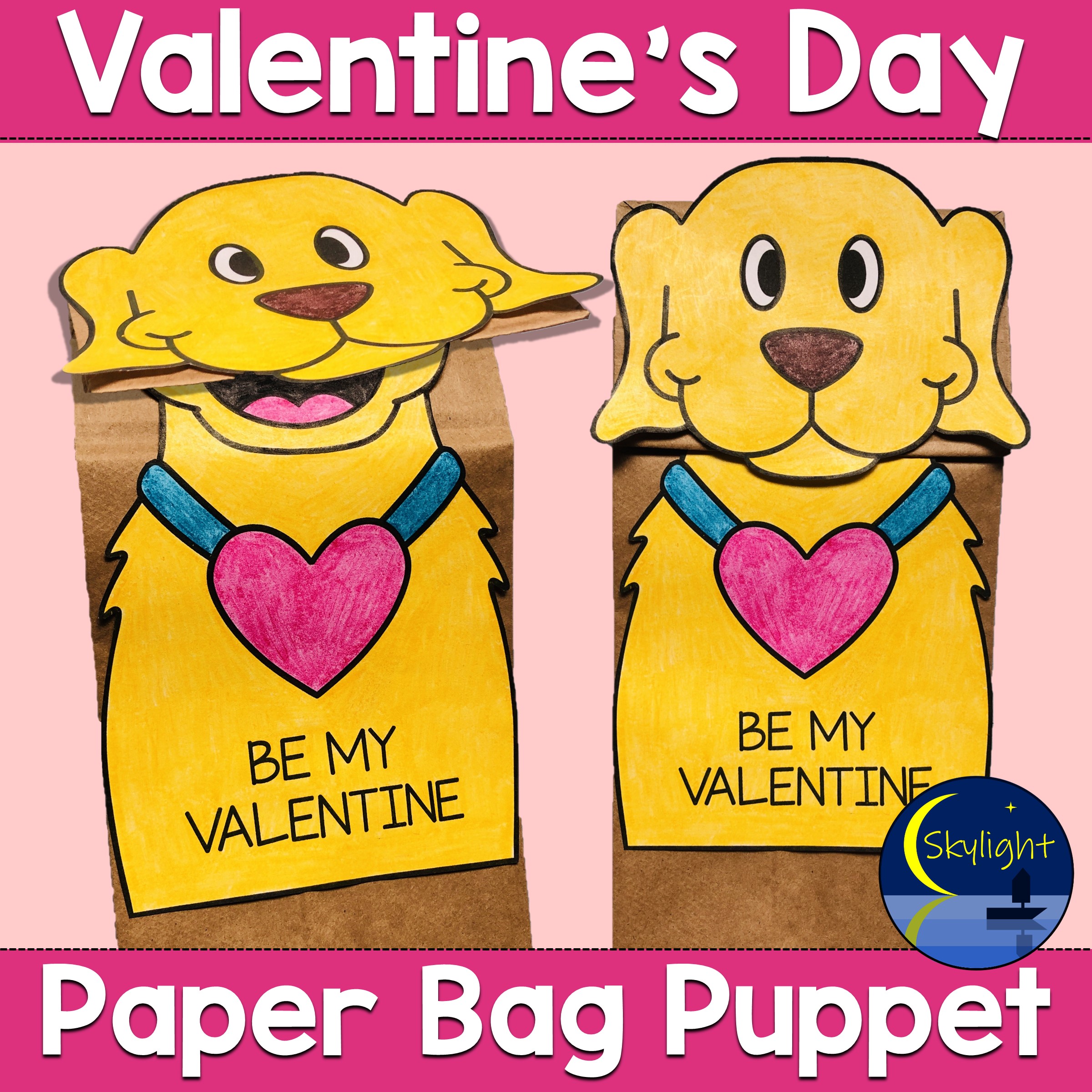 Valentine's Day Paper Bag Puppet | Fun February Classroom Craft ...