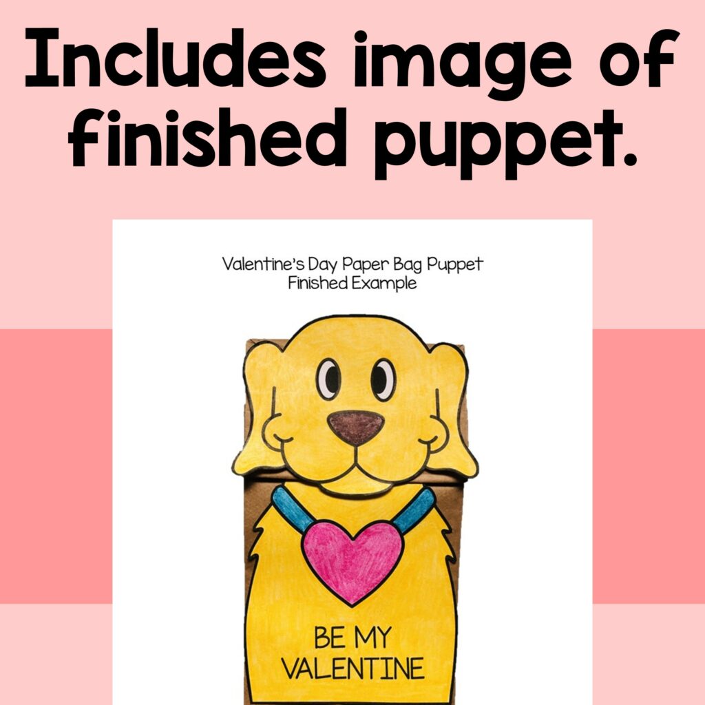 Valentine's Day Paper Bag Puppet | Fun February Classroom Craft ...