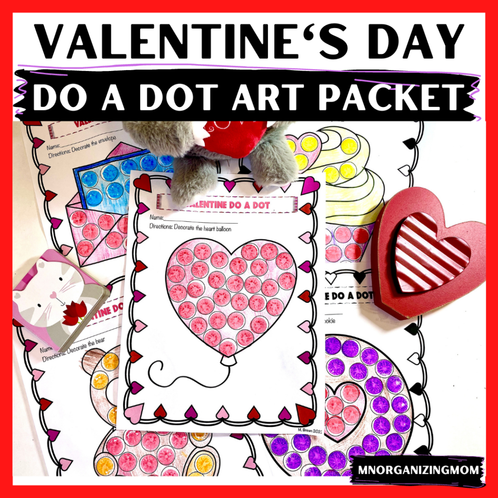 Valentine's Day Do A Dot and Q-Tip Art Packet | Made By Teachers