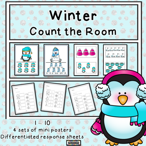 Winter Counting to 10 Count the Room | Made By Teachers