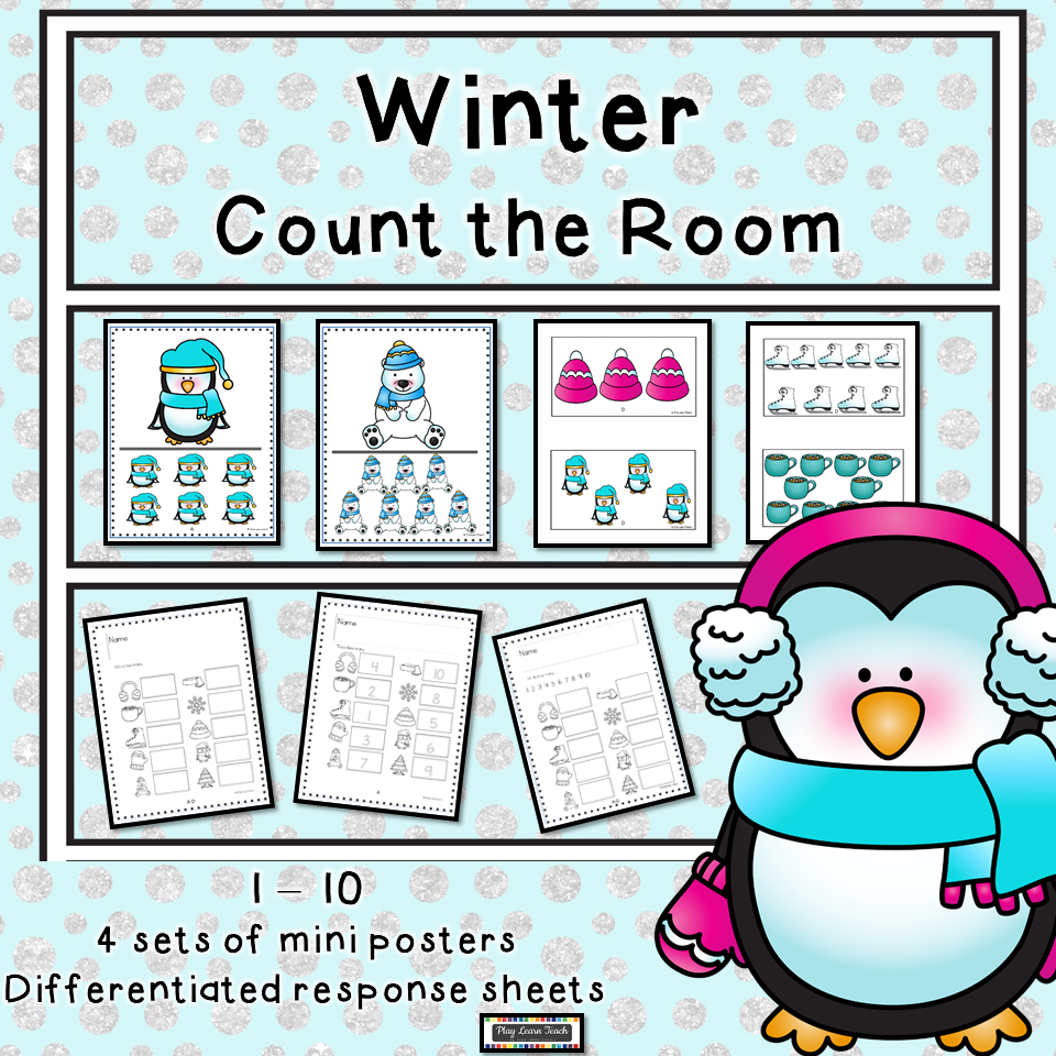 Winter Counting to 10 Count the Room | Made By Teachers