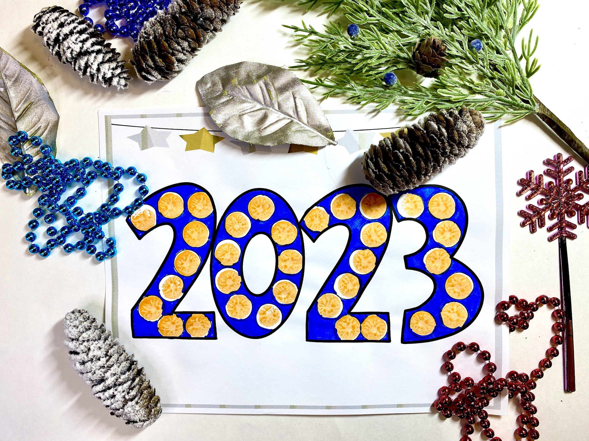 New Year's Do A Dot Art Packet | Made By Teachers