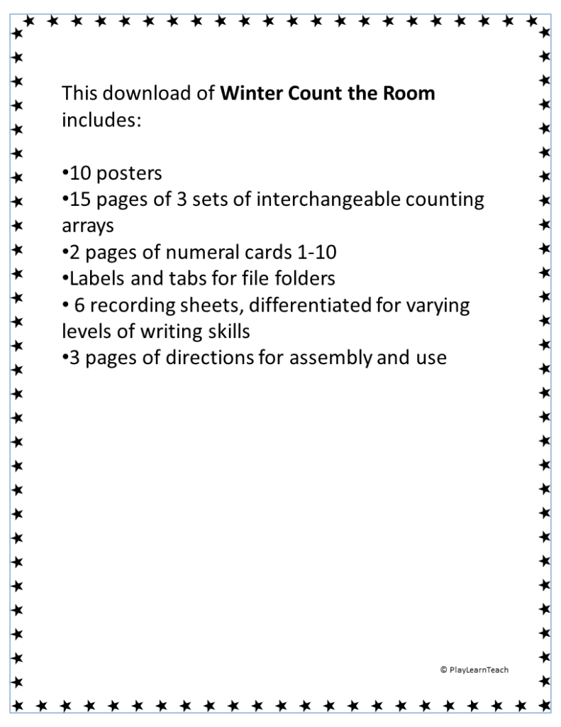 Winter Counting to 10 Count the Room | Made By Teachers