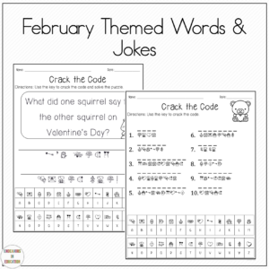 February Crack the Code | Valentines Activity | Valentines Jokes | Made ...