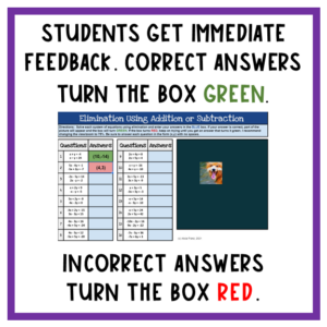Solving Systems of Equations by Elimination Activity Digital Pixel Art ...