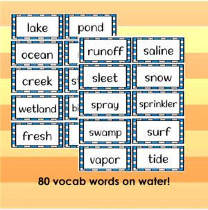 Water Vocabulary Word Wall | Made By Teachers