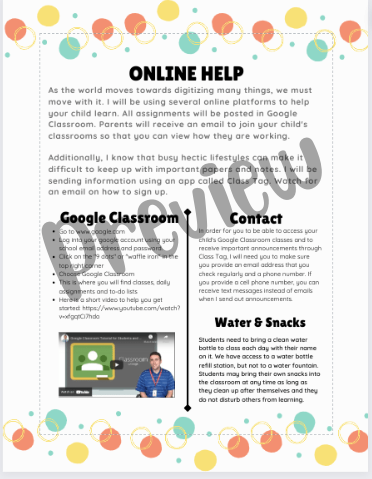 Editable Meet the Teacher/Back to School Letter Template Print ...