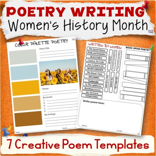 Women's History Month Poetry Writing Activities - Poem Templates | Made ...