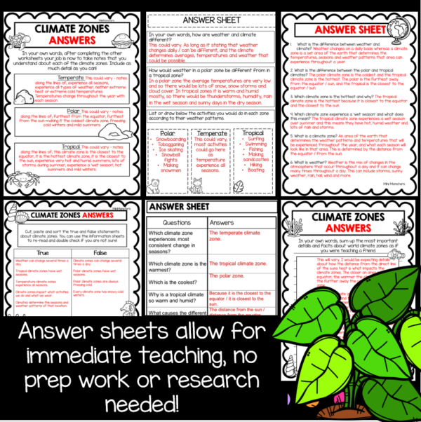 World Climate Zones Worksheets | Made By Teachers