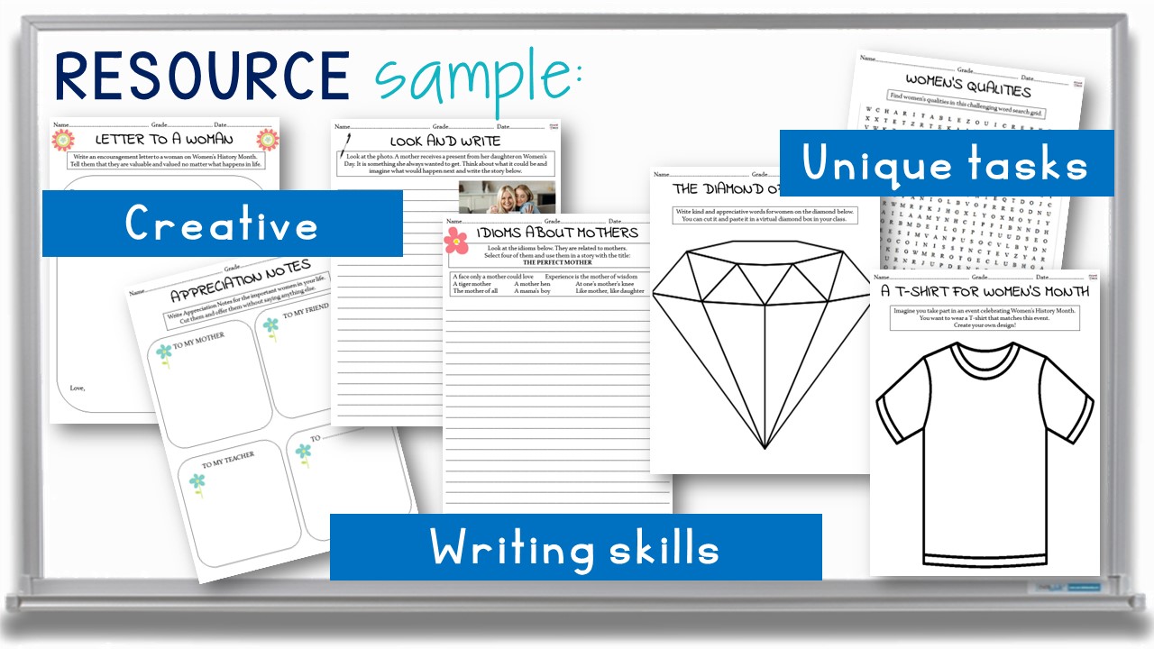 Women's History Month Activities - Writing Prompts and Worksheets ...