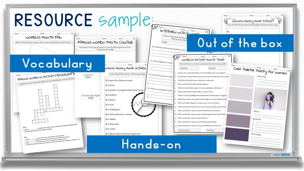 Women's History Month Activities - Writing Prompts and Worksheets ...