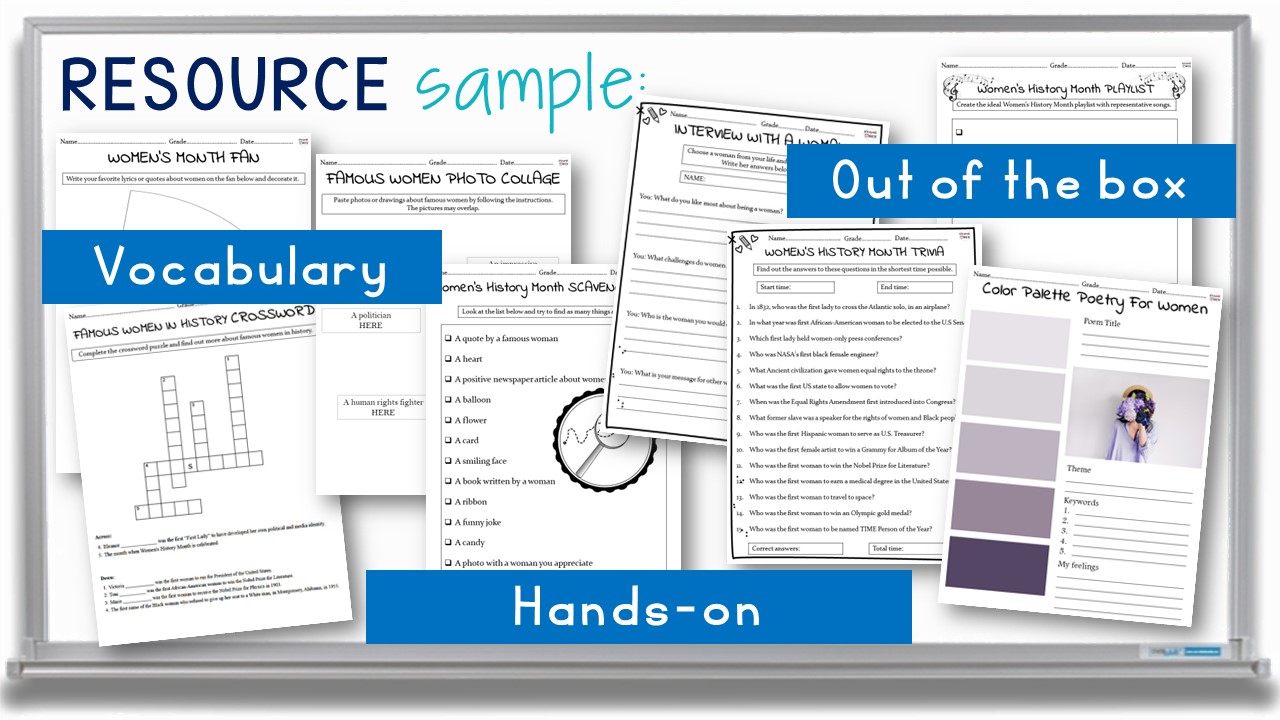 Women's History Month Activities - Writing Prompts and Worksheets ...