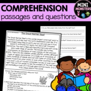 3rd & 4th Grade Reading Comprehension Passages and Questions, Set 1 ...