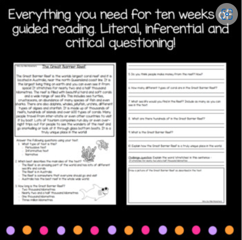 3rd & 4th Grade Reading Comprehension Passages and Questions, Set 1 ...